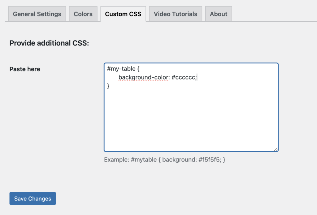 Custom CSS - Supreme WP